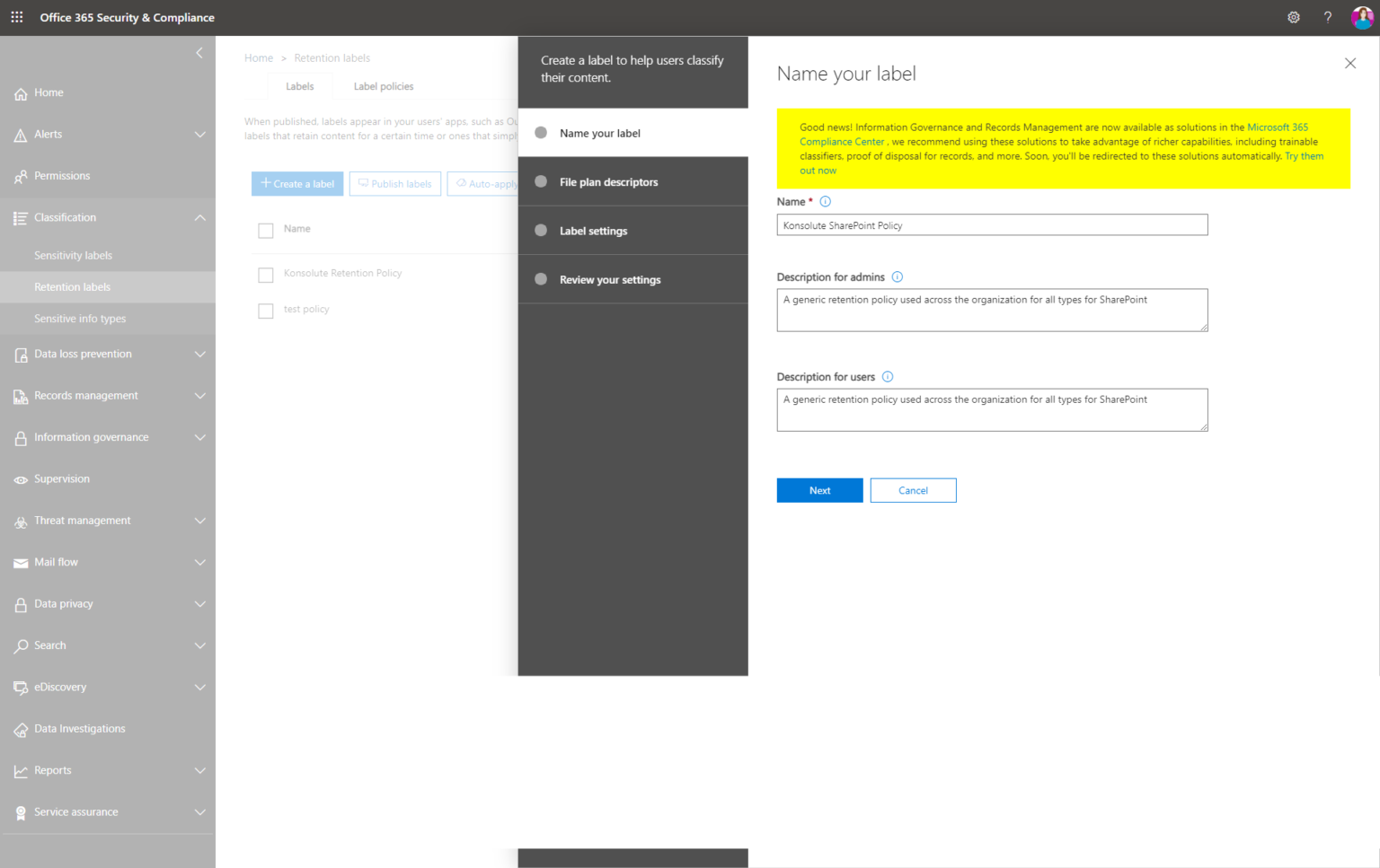 How you can use SharePoint Syntex, Auto-apply labelling and Konsolute ...