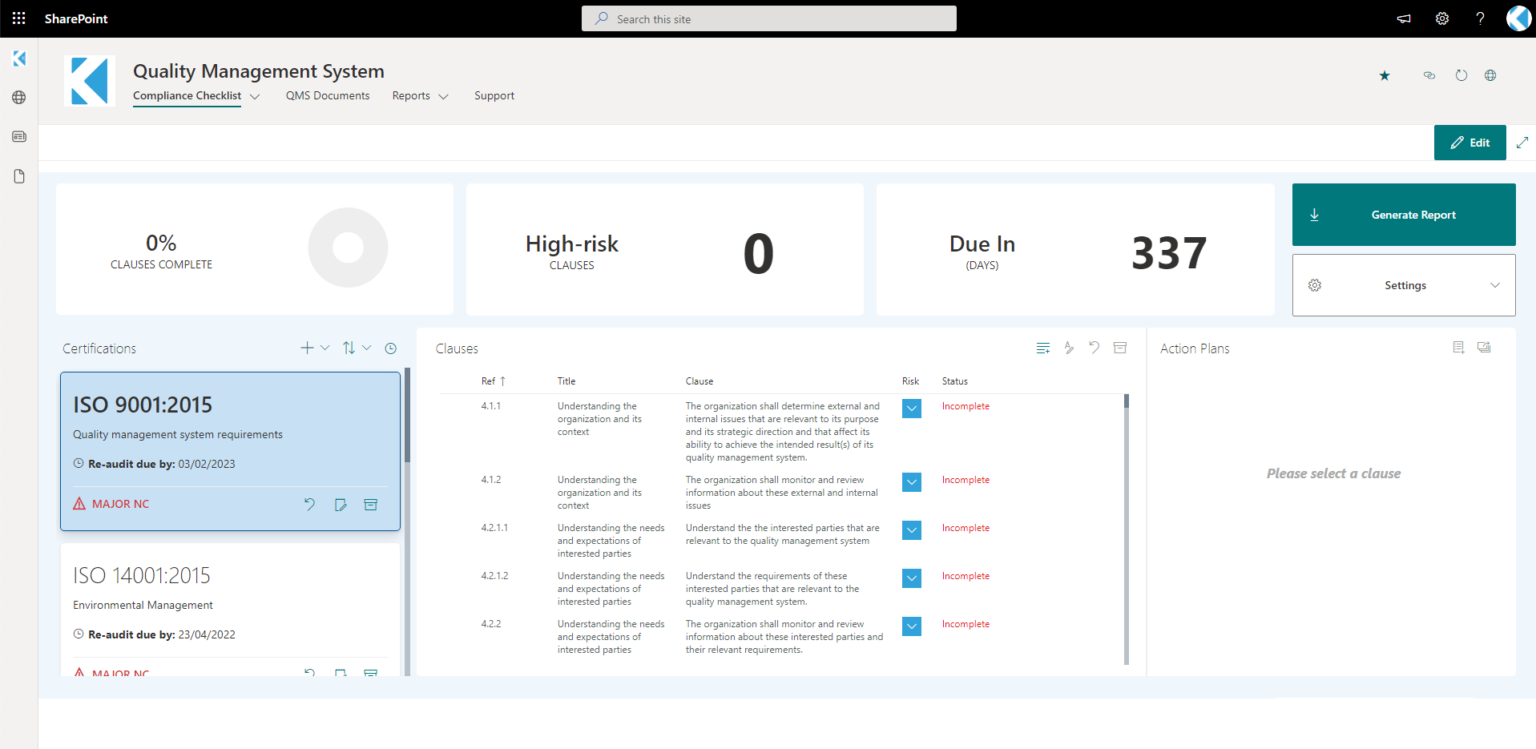 Quality Management System (QMS) | Built specifically for Microsoft 365 ...